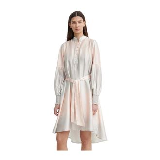 Bruuns Bazaar Kleid mit Ballon&auml;rmeln und G&uuml;rtel - - Dresses - Damen - Mehrfarbig - M