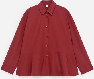 Arket Baumwollbluse Mit Sch&ouml;&szlig;chen -Rot