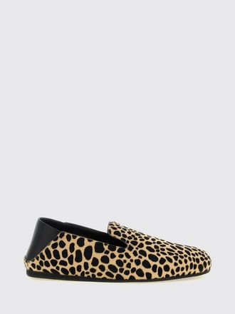 Giuseppe Zanotti Mocassins en poulain &agrave; imprim&eacute; animalier avec strass