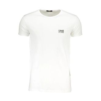 Cavalli Wei&szlig;es T-Shirt mit Rundhalsausschnitt und Print - - Tops - Herren - Wei&szlig; - M