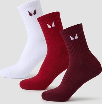 MyProtein Chaussettes de tennis unisexes MP (lot de 3 paires) - Multipack baie - UK 6-8