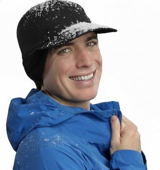 TrailHeads Chapeau de pluie pour homme - Chapeau dhiver - Chapeaux imperm&eacute;ables pour homme pour la course &agrave; pied, la randonn&eacute;e - Storm Runner, Noir/blanc, taille