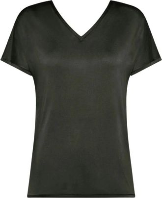 Roberto Ricci Design Rrd, Femme, Tops, Vert, Taille: 36 FR Cupro V-Neck Shirty