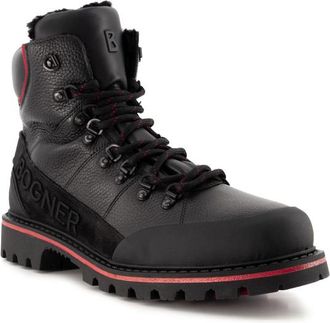 Bogner Herren Schn&uuml;rboots schwarz Glattleder