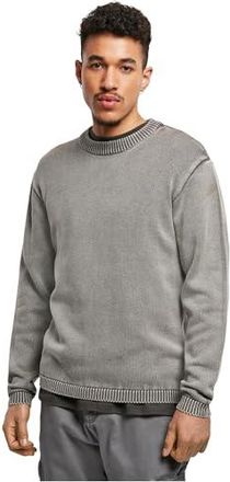 Urban Classics Homme Washed Sweater Maillot de survtement,Gris,L