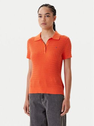Tommy Hilfiger Poloshirt Fine WW0WW41474 Orange Regular Fit