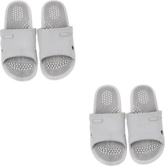 FOMIYES 2 Paires été Unisexes PVC avec Semelle Massante Antidérapante pour et Sécurité Modèle Gris