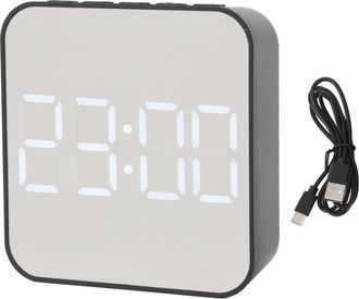 ZJchao LED Digital Wecker mit 2 Alarmen Stilvolles Minimalistisches Design Uhr Datum Temperatur Nachtmodus