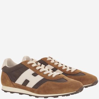 Hogan Suede and Mesh Colour-Block Sneaker - Multicolor