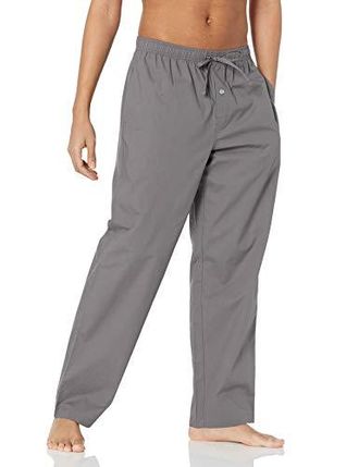Amazon Essentials Pantalon de Pyjama tissé Coupe Droite avec Poches pour Homme, Gris, XL