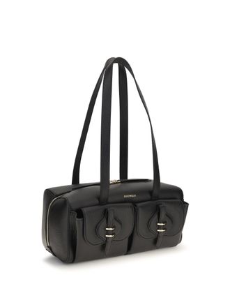 Coccinelle Womens Mavery Shoulder Bag Noir Calf Leather Bos Taurus