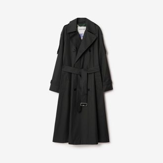 Burberry Trench long en gabardine, Size: 12