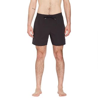 Volcom Herren Lido Solid Trunk 16 Schwimm-Slips, schwarz, M