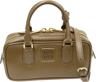 Miu Miu Pre-owned Arcadie Leather 2way Bag - Femme - Pre-owned - Vert - Taille: ONE Size