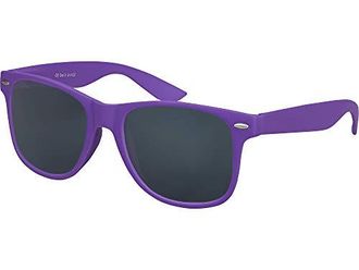 Balinco Lunettes de soleil UV400 CAT 3 CE Rubber - avec charnière à ressort pour femmes et hommes (violet - smoke)