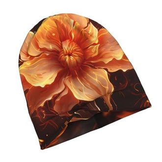 Generic Casquette De Crâne À Revers Fleur De Flamme Bonnet Doux Respirant Bonnet Hiver pour Temps Froid Décontractée Shopping