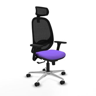 Piqueras y Crespo Cylinanco Pc-Stuhl mit 3D-Armlehnen, h&ouml;henverstellbare Lendenwirbelst&uuml;tze und Kopfteil h&ouml;henverstellbar und neigbar, ausgestattet mit 3 Positionen, Sc