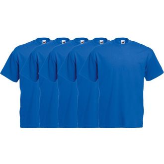 Fruit Of The Loom Valueweight Herren-T-Shirt, kurz&auml;rmelig, 5 St&uuml;ck, 5 x K&ouml;nigsblau, 3XL