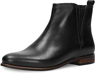 Wojas Bottines pour femme avec fermeture éclair en cuir lisse - Légèrement doublées - Chaussures dhiver en cuir - Noir, Noir, 37 EU