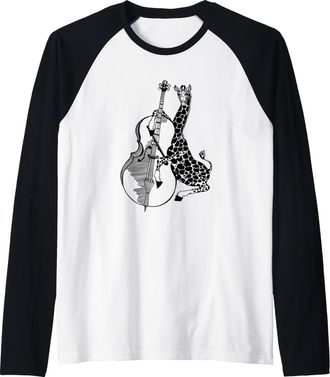 Seembo Giraffe spielt Cello Lustiges Tier Cellist Musiker Raglan