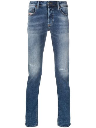 Diesel jean slim &agrave; taille normale - Bleu