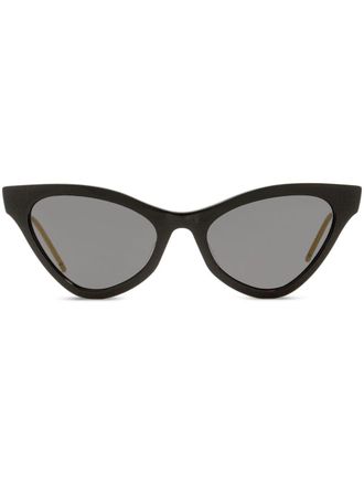 Gucci lunettes de soleil &agrave; monture papillon - Noir