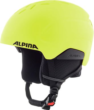 Alpina PIZI - Leichter, bruchfester & individuell anpassbarer Skihelm f&uuml;r Kinder, mit abnehmbaren Ohrenpolstern - neon-Yellow matt - S (46-51 cm)