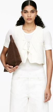 Arket Bestickte Weste -Weiß