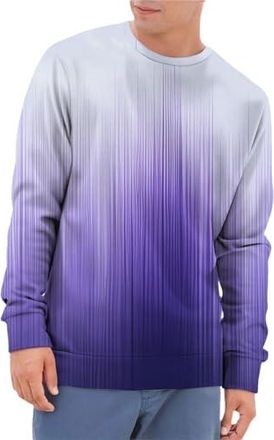 Generic Pull à col rond pour homme 2025 - Col rond - En polyester épais - Construction simple couche avec isolation thermique améliorée - Streetwear moderne -