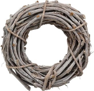 Matches 21 matches21 Deko Kranz Türkranz Tischkranz aus Rattan grau gewickelt Holz Naturmaterial 1 STK - Ø 25x8cm