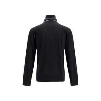 Maison Margiela Mens Black Wool Oves Aries Turtleneck Clothing