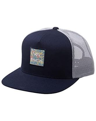 Rvca Casquette de Baseball, Trucker imprim&eacute; Bleu Marine, Taille Unique Hommes