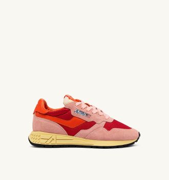 Autry SNEAKERS REELWIND LOW AUS WILDLEDER IN BLOSSOM UND MOLTEN LAVA