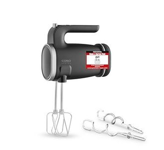 Caso Click & Mix - kabelloser Handmixer, akkubetrieben, zum Mischen, Kneten, Aufschlagen von jeglichen Teigarten, Sahne, So&szlig;en, 8 kraftvollen Geschwindigke