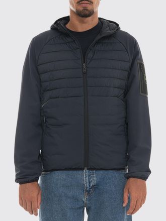 HUGO BOSS Kurze wasserabweisende Daunenjacke mit Kapuze und Logo-Patch