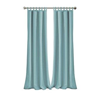 Elrene Home Fashions Matine Vorhang mit Schlaufen, wetterfest, f&uuml;r drinnen und drau&szlig;en, einfarbig, f&uuml;r Veranda, Pergola, Terrasse, Deck, 132 cm B x 274 cm L,