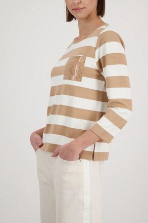 Monari Sweatshirt Sweatshirt Ringel + Schmuck Regular fit mit Streifen