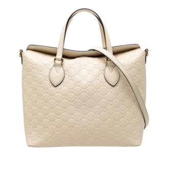 Gucci Pre-owned Linea A Sacoche &agrave; rabat - Femme - Pre-owned - Beige - Taille: ONE Size