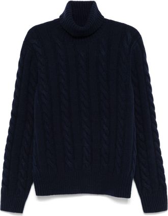 Polo Ralph Lauren Pullover mit Zopfmuster - Blau