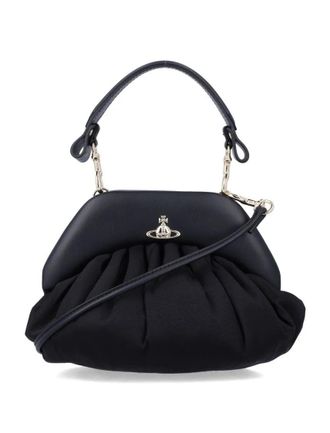 Vivienne Westwood Hobo Bags - Vintage-Inspired Black Brooke Clutch With Pleating - Gr. unisize - in Schwarz - f&uuml;r Damen