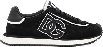 Dolce & Gabbana Low-Top Sneaker - Black And White Dg Cushion Sneakers - Gr. 35 (EU) - in Schwarz - f&uuml;r Damen