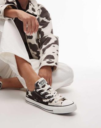 Converse Chuck Taylor All Star Ox - Sneaker mit Kuhfellmuster-Weiß