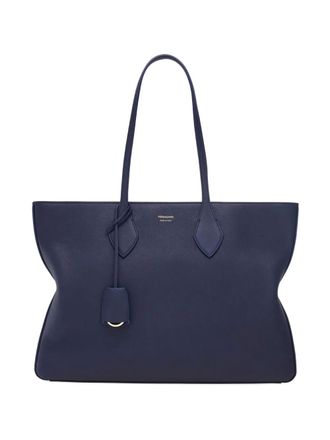 Ferragamo grand sac cabas Star &agrave; fermeture zipp&eacute;e - Bleu