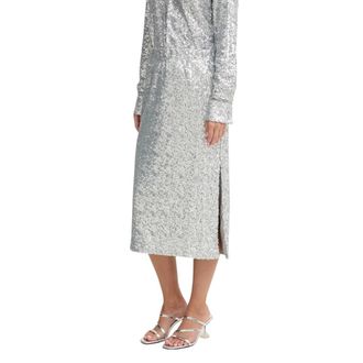 Stine Goya Gerader Midirock - - Skirts - Damen - Grau - M