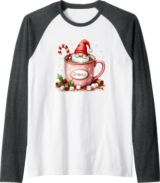BDAZ Granny Christmas Santa Personalisierter Name Raglan