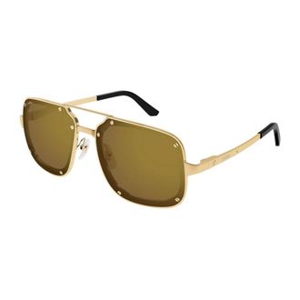 Cartier Santos Evolution Sonnenbrille - - Accessories - Herren - Gelb - 58 MM