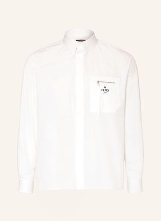 Fendi Hemd Comfort Fit weiss