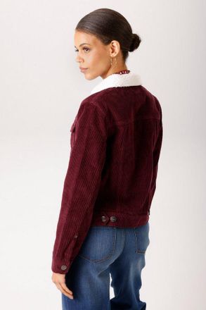 Aniston Cordjacke mit weichem Teddy-Pl&uuml;sch am Kragen - NEUE KOLLEKTION