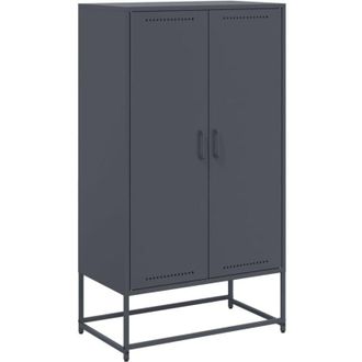 vidaXL Buffet haut anthracite 68,5x38,5x123,5 cm acier
