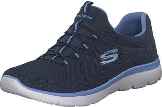 Skechers Baskets Summits Artistry Chic pour Femme, Bordure en Maille Bleu Marine, 39.5 EU